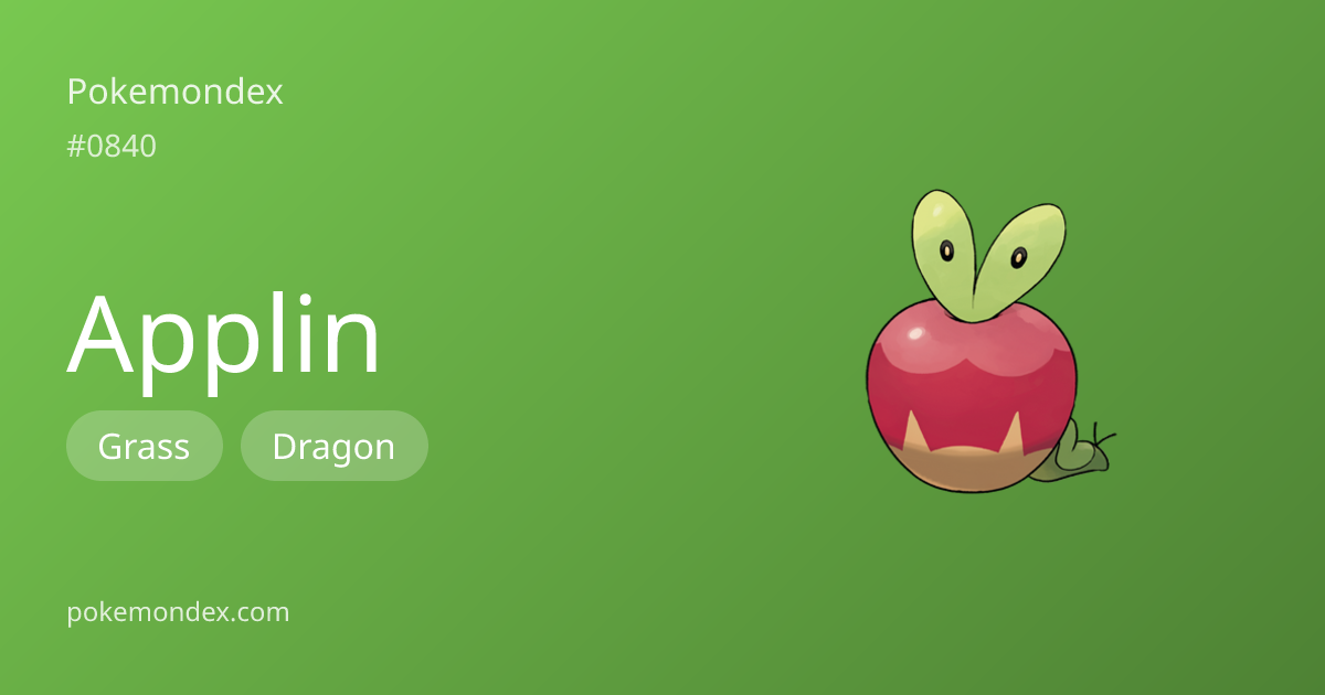 Applin Pokédex: stats, moves, evolution & locations | Pokemondex