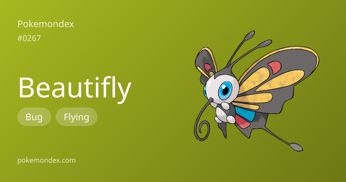 Beautifly Pokédex: stats, moves, evolution & locations | Pokemondex