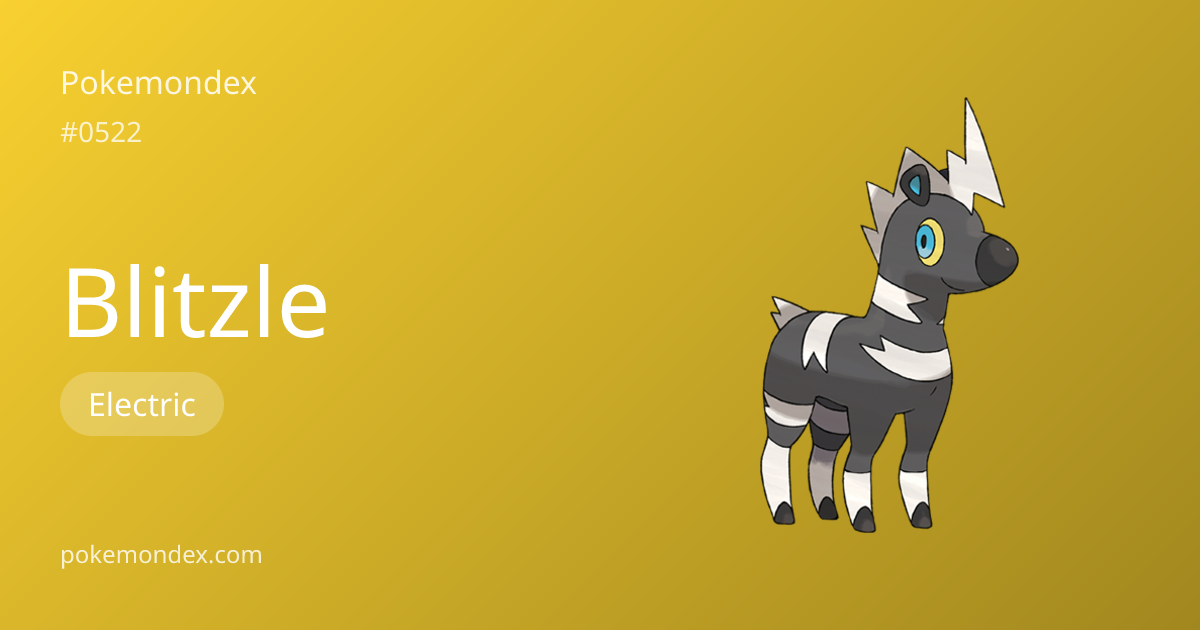 Blitzle Pokédex: stats, moves, evolution & locations | Pokemondex