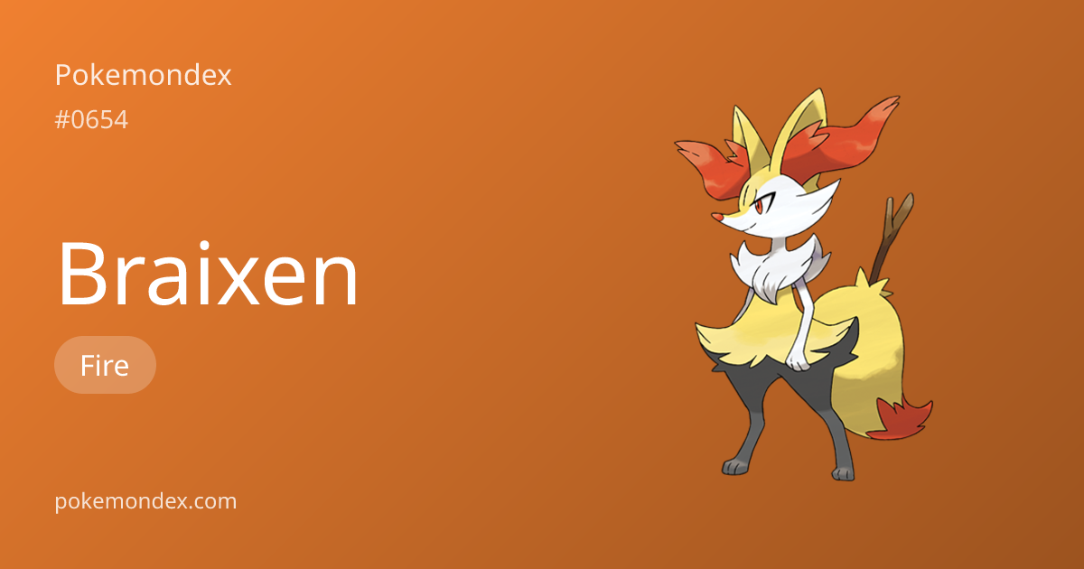 Braixen Pokédex: stats, moves, evolution & locations | Pokemondex