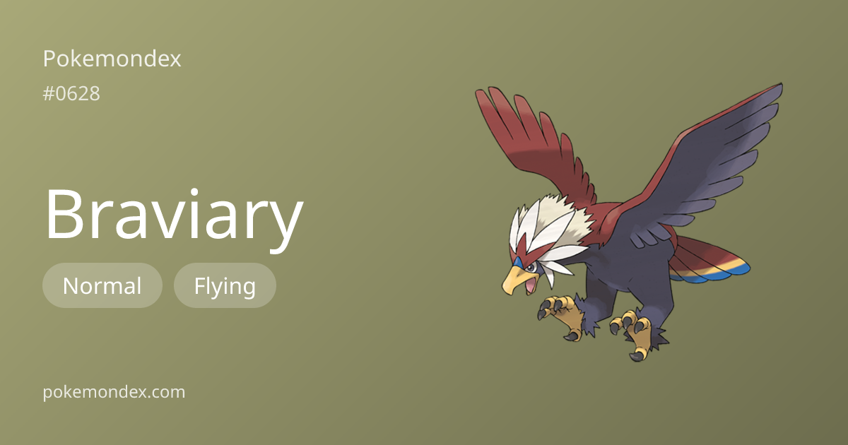 Braviary Pokédex: stats, moves, evolution & locations | Pokemondex