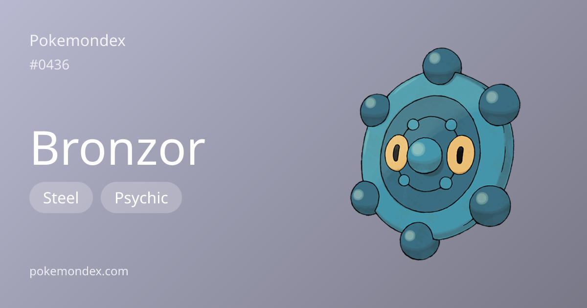 Bronzor Pokédex: stats, moves, evolution & locations | Pokemondex