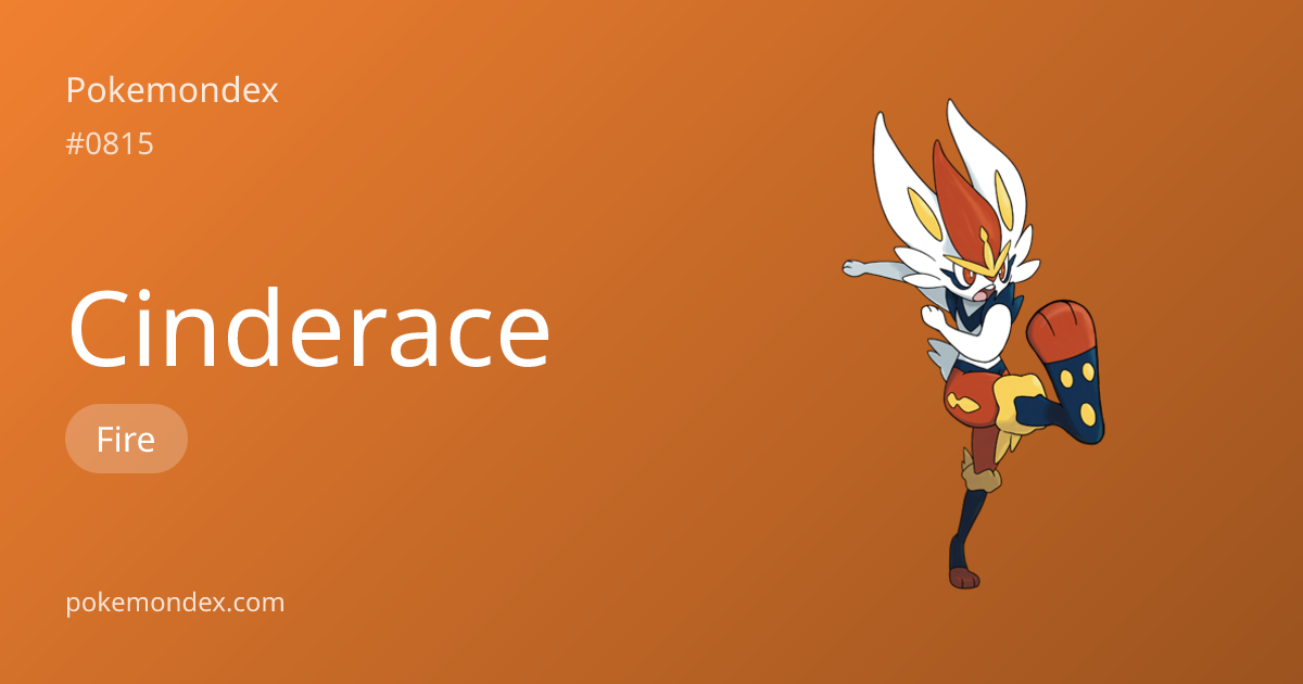 Cinderace Pokédex: stats, moves, evolution & locations | Pokemondex