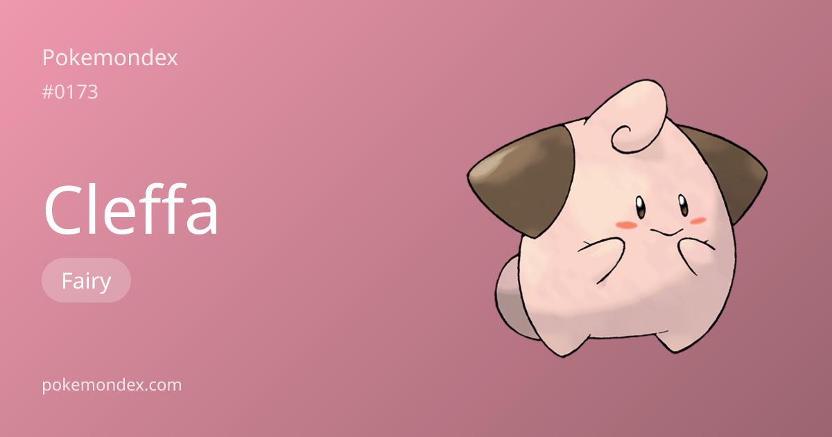 Cleffa Pokédex: stats, moves, evolution & locations | Pokemondex