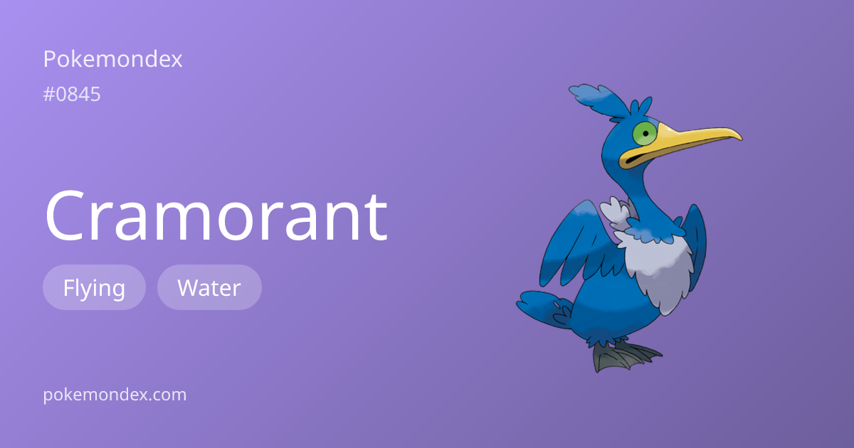 Cramorant Pokédex: stats, moves, evolution & locations | Pokemondex