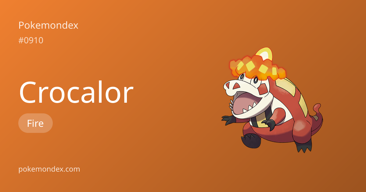 Crocalor Pokédex: stats, moves, evolution & locations | Pokemondex