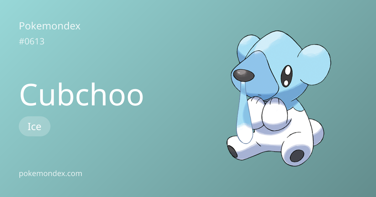 Cubchoo Pokédex: stats, moves, evolution & locations | Pokemondex