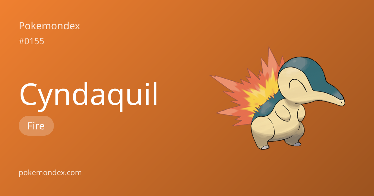 Cyndaquil Pokédex: stats, moves, evolution & locations | Pokemondex