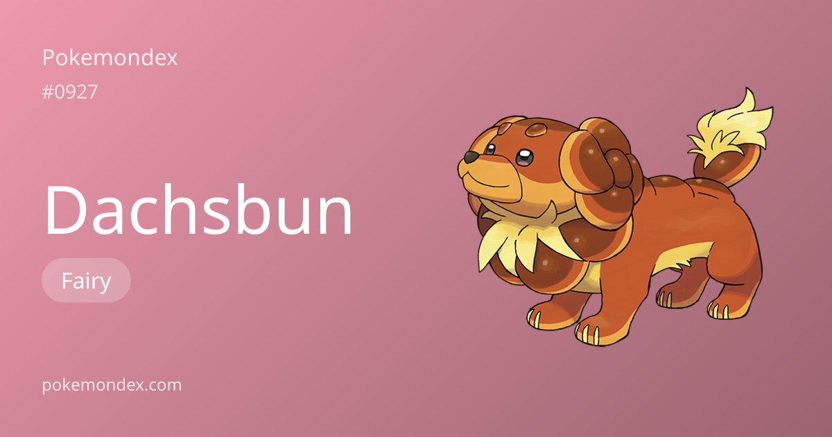 Dachsbun Pokédex: stats, moves, evolution & locations | Pokemondex