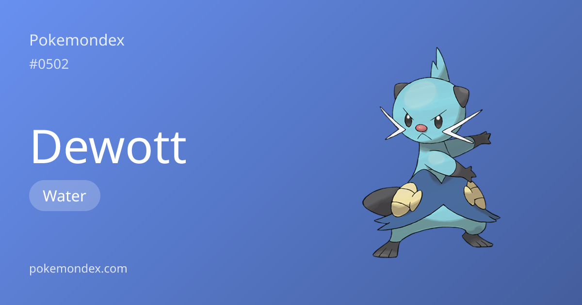 Dewott Pokédex: stats, moves, evolution & locations | Pokemondex