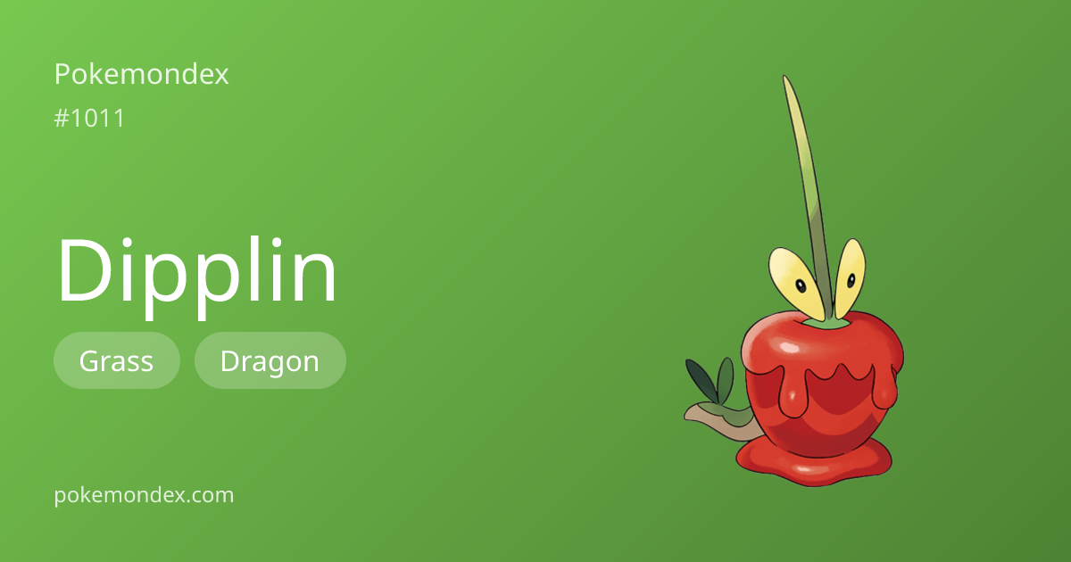 Dipplin Pokédex: stats, moves, evolution & locations | Pokemondex