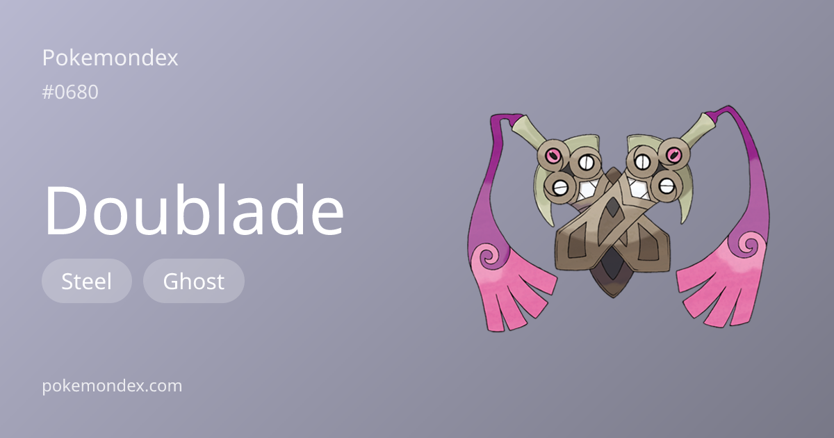 Doublade Pokédex: stats, moves, evolution & locations | Pokemondex