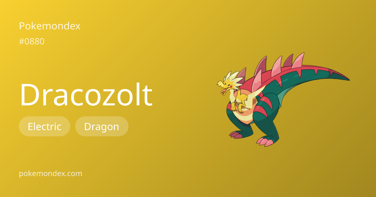 Dracozolt Pokédex: stats, moves, evolution & locations | Pokemondex