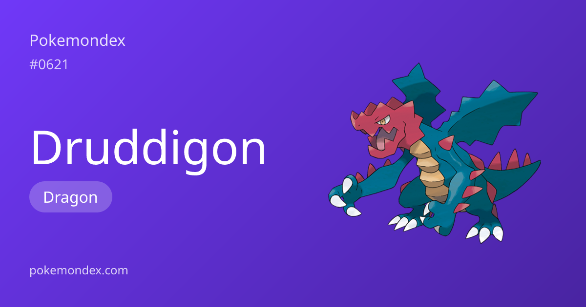 Druddigon Pokédex: stats, moves, evolution & locations | Pokemondex