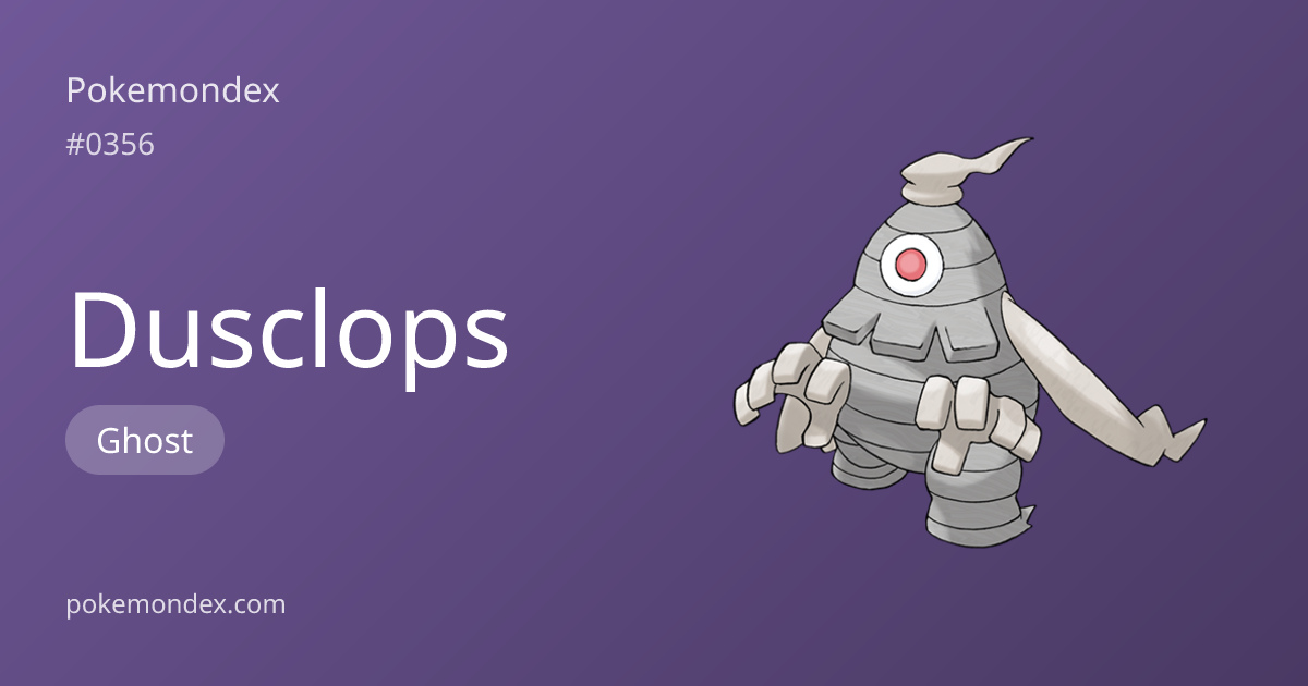 Dusclops Pokédex: stats, moves, evolution & locations | Pokemondex