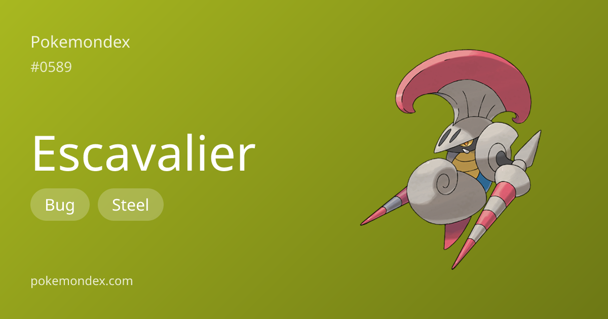 Escavalier Pokédex: stats, moves, evolution & locations | Pokemondex