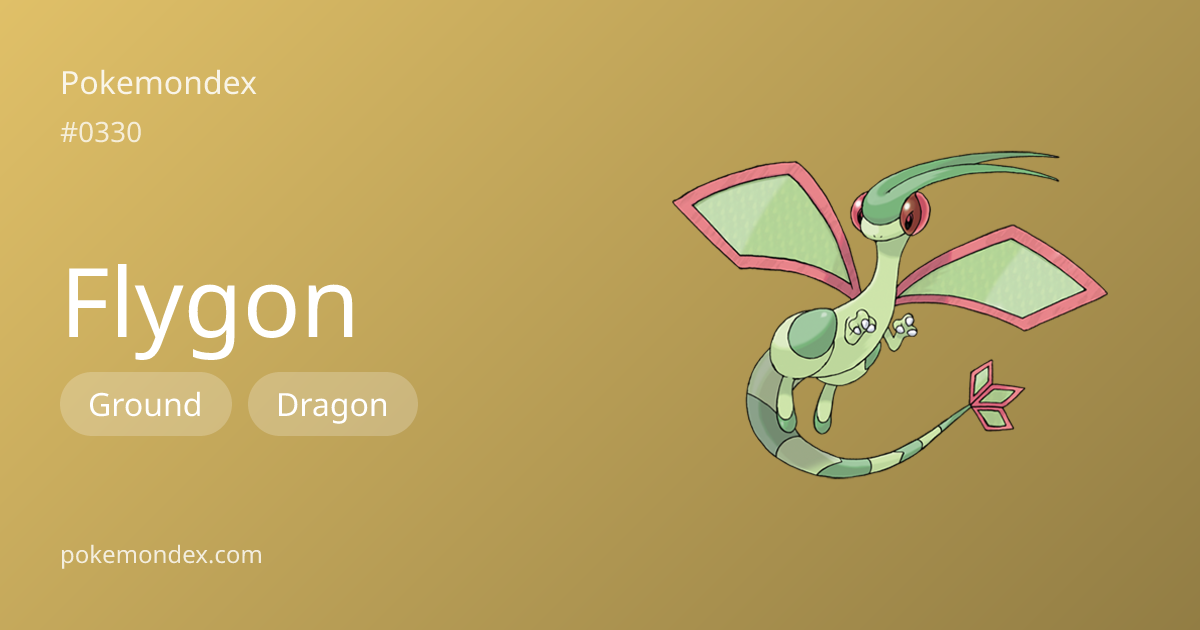 Flygon Pokédex: stats, moves, evolution & locations | Pokemondex