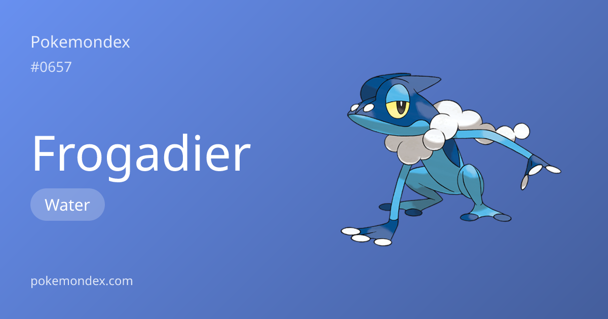 Frogadier Pokédex: stats, moves, evolution & locations | Pokemondex