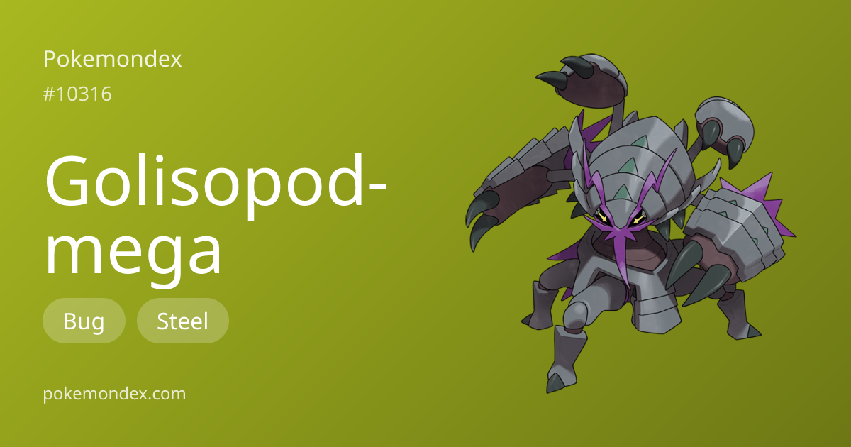 Golisopod-mega Pokédex: stats, moves, evolution & locations | Pokemondex