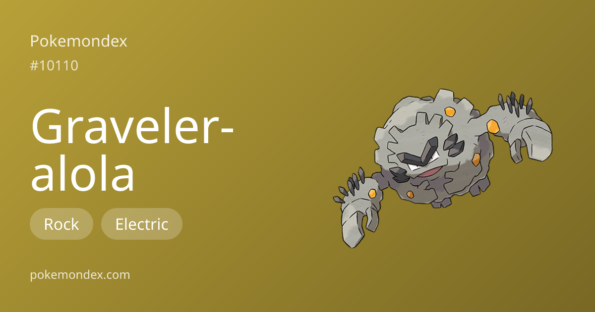 Graveler-alola Pokédex: stats, moves, evolution & locations | Pokemondex