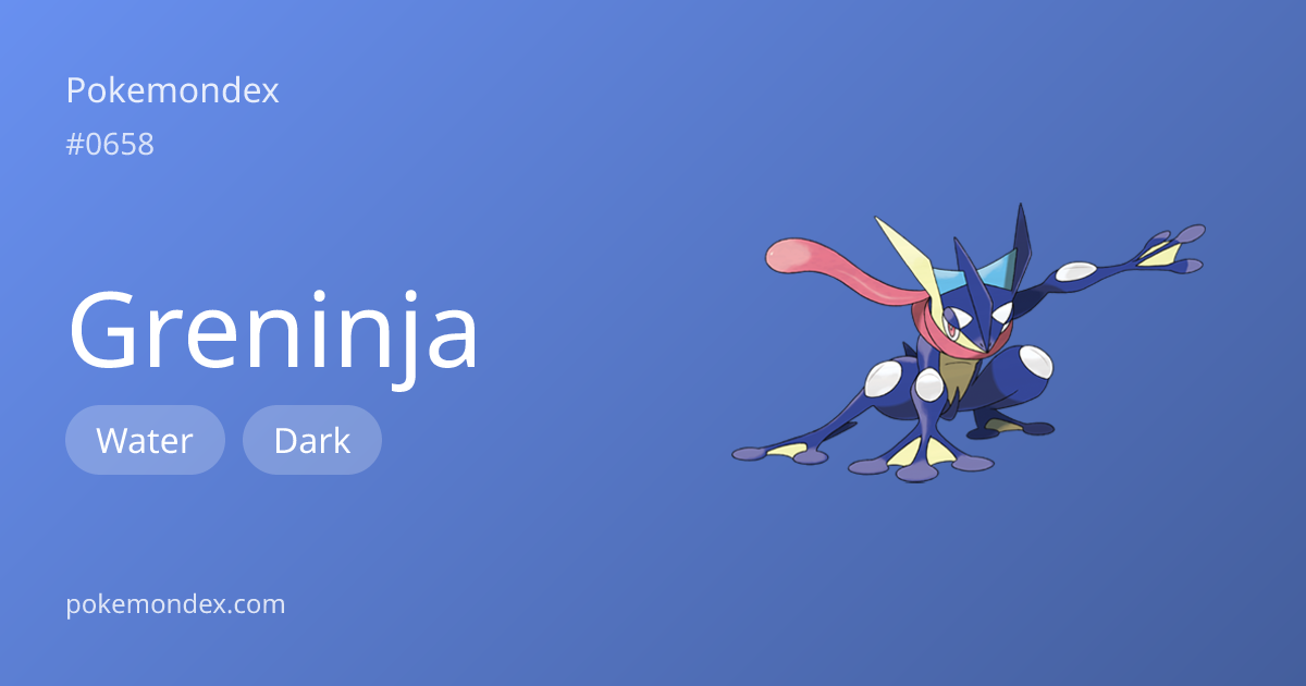 Greninja Pokédex: stats, moves, evolution & locations | Pokemondex