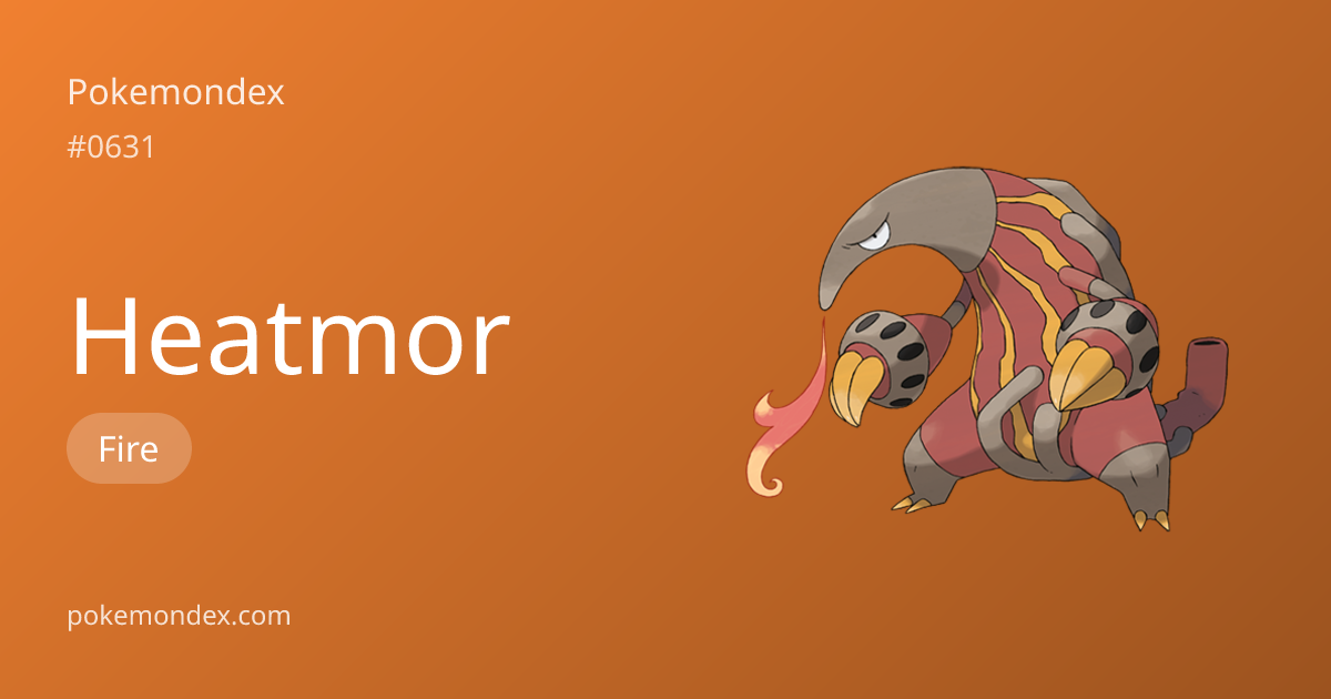 Heatmor Pokédex: stats, moves, evolution & locations | Pokemondex