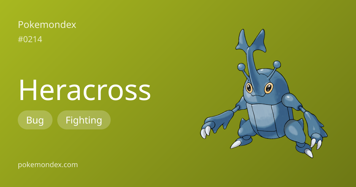 Heracross Pokédex: stats, moves, evolution & locations | Pokemondex