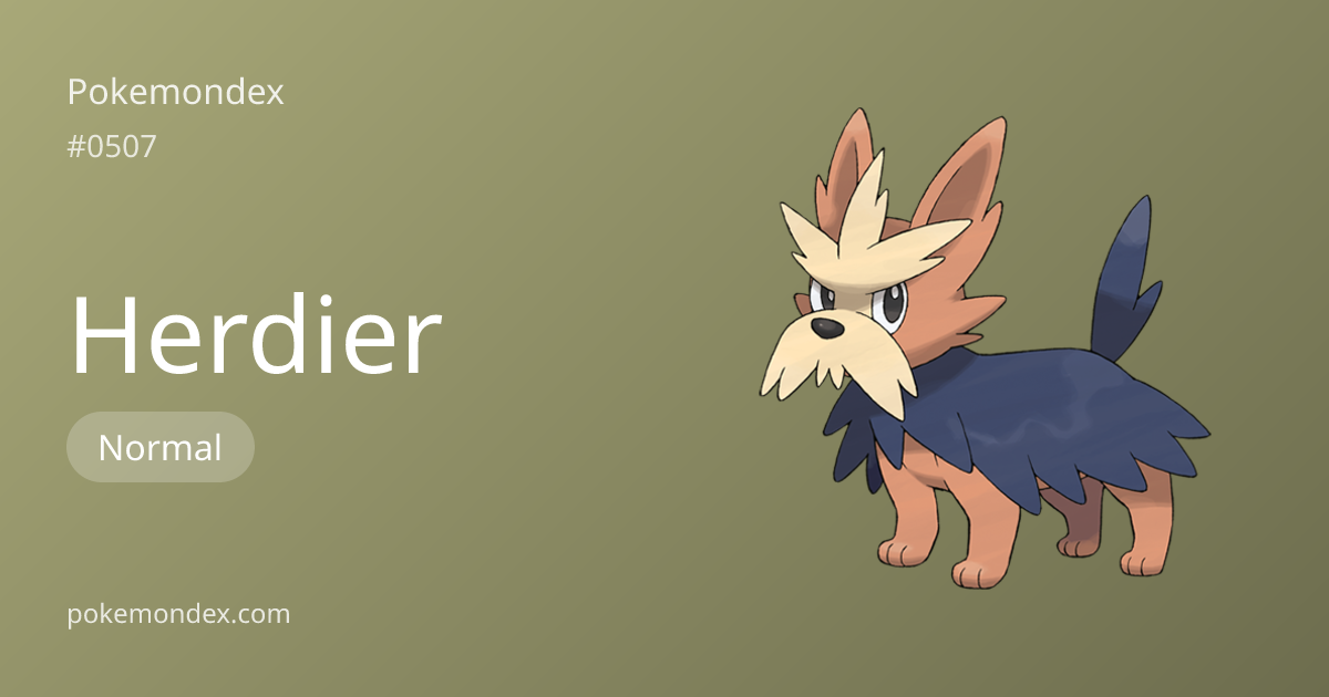 Herdier Pokédex: stats, moves, evolution & locations | Pokemondex