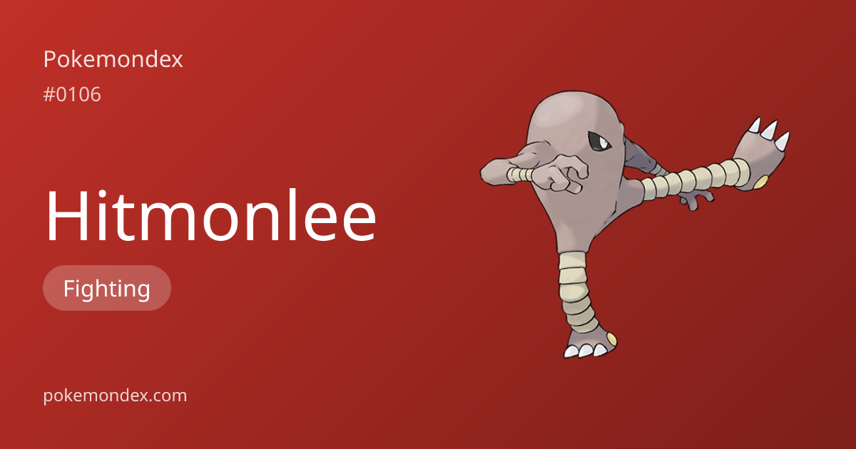 Hitmonlee Pokédex: stats, moves, evolution & locations | Pokemondex