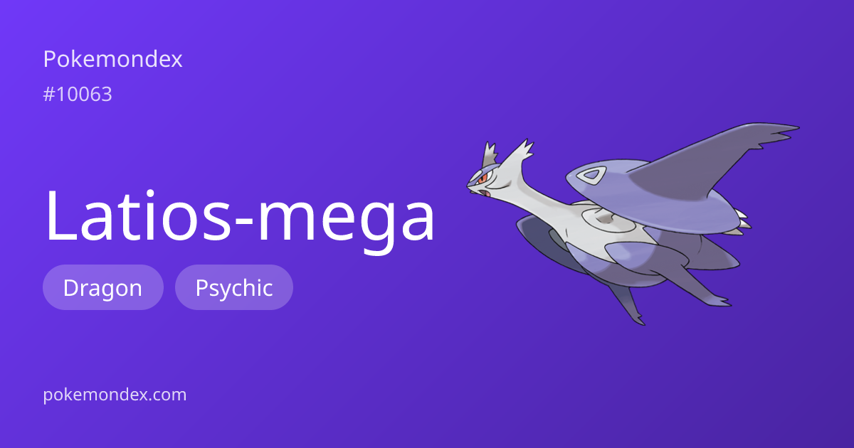 Latios-mega Pokédex: stats, moves, evolution & locations | Pokemondex