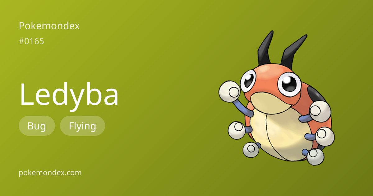 Ledyba Pokédex: stats, moves, evolution & locations | Pokemondex
