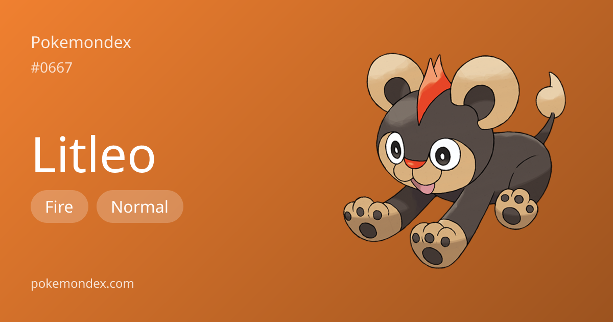 Litleo Pokédex: stats, moves, evolution & locations | Pokemondex