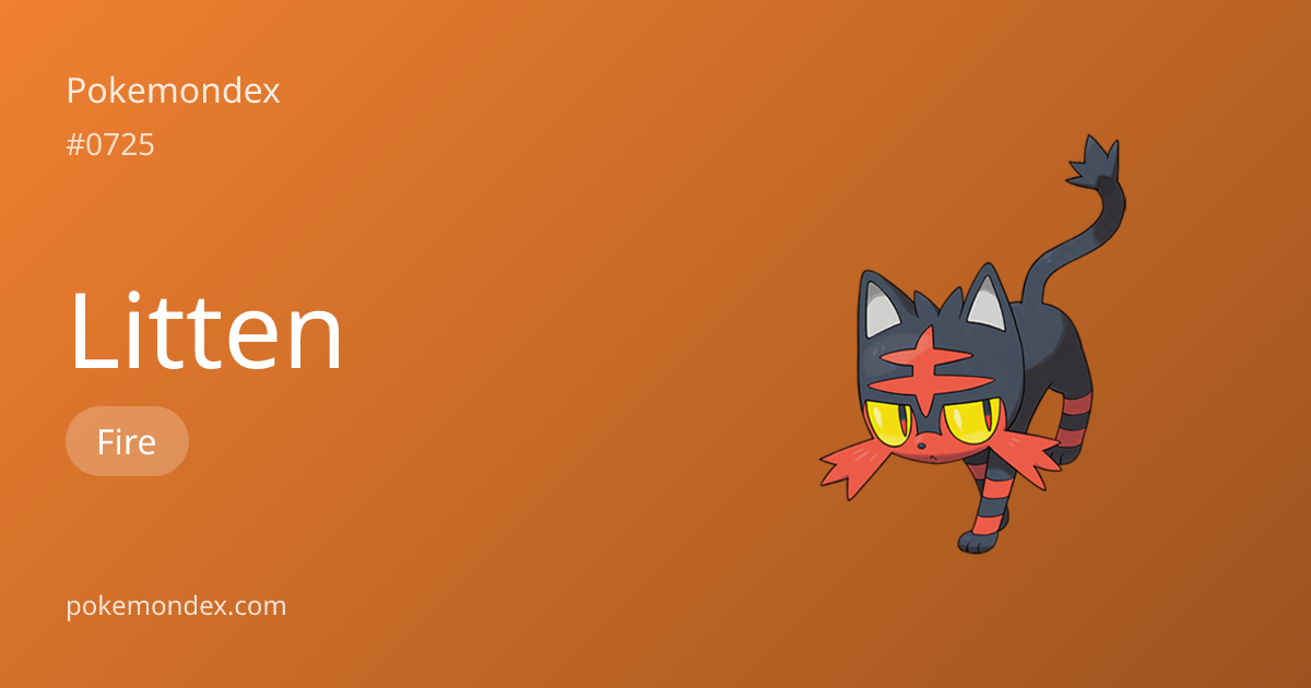Litten Pokédex: stats, moves, evolution & locations | Pokemondex