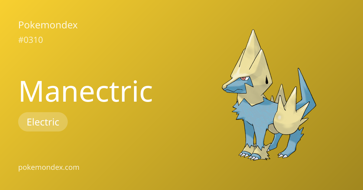 Manectric Pokédex: stats, moves, evolution & locations | Pokemondex