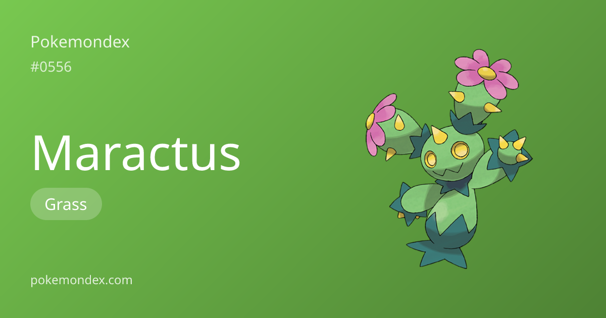 Maractus Pokédex: stats, moves, evolution & locations | Pokemondex