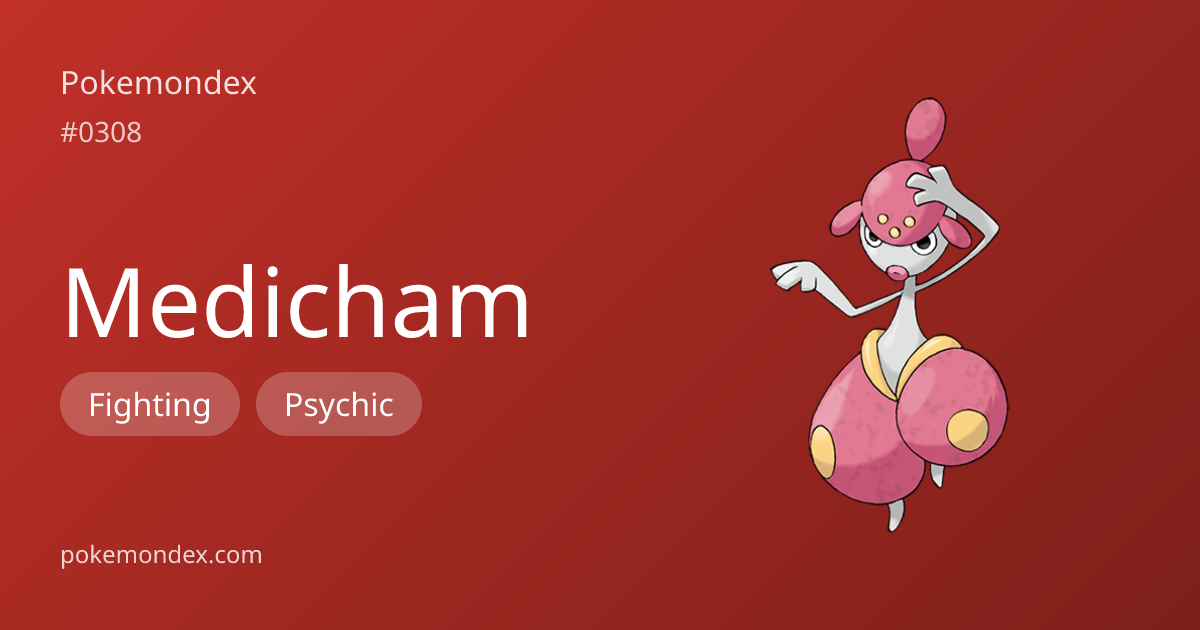Medicham Pokédex: stats, moves, evolution & locations | Pokemondex
