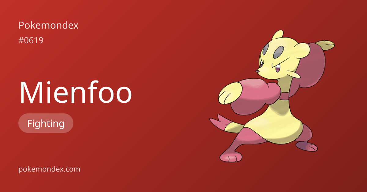 Mienfoo Pokédex: stats, moves, evolution & locations | Pokemondex
