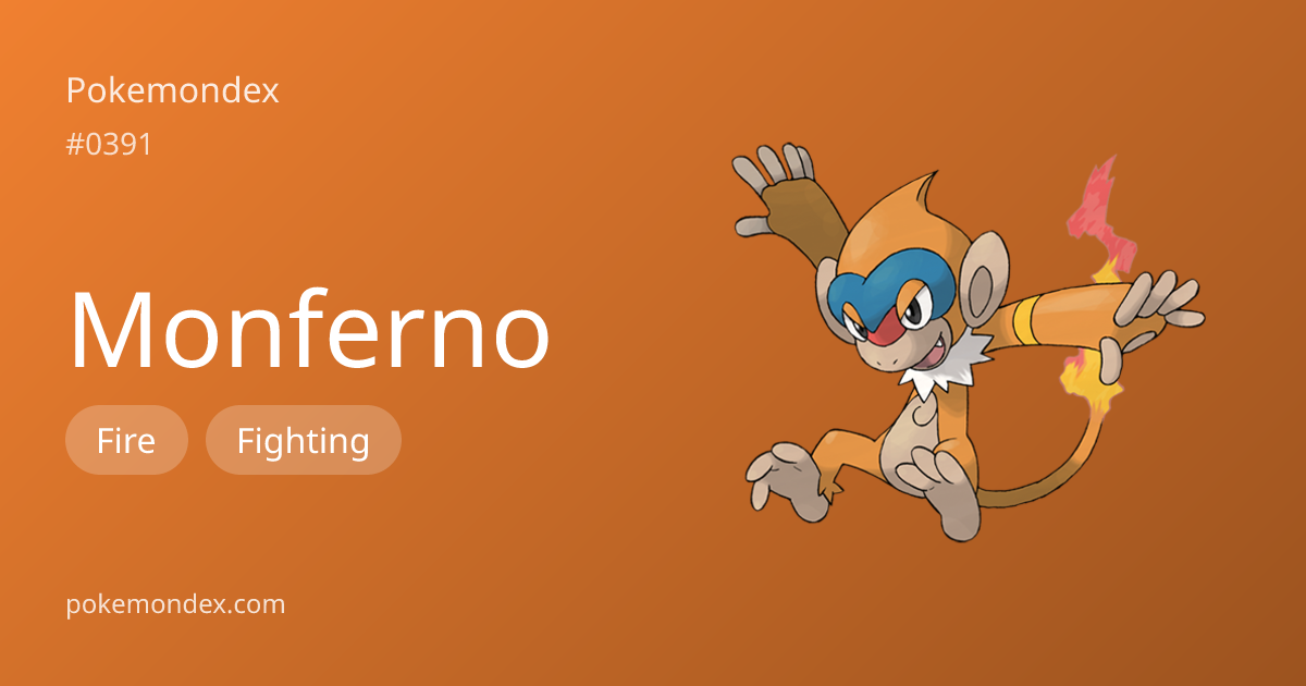 Monferno Pokédex: stats, moves, evolution & locations | Pokemondex