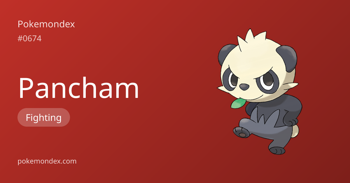 Pancham Pokédex: stats, moves, evolution & locations | Pokemondex
