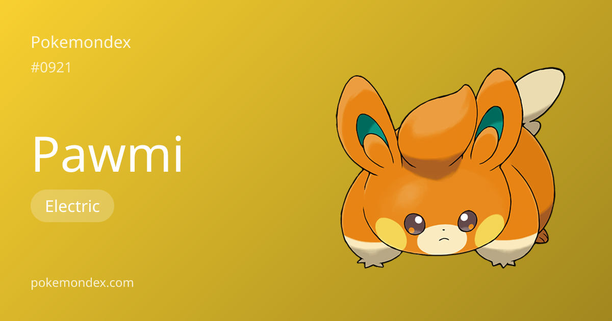Pawmi Pokédex: stats, moves, evolution & locations | Pokemondex