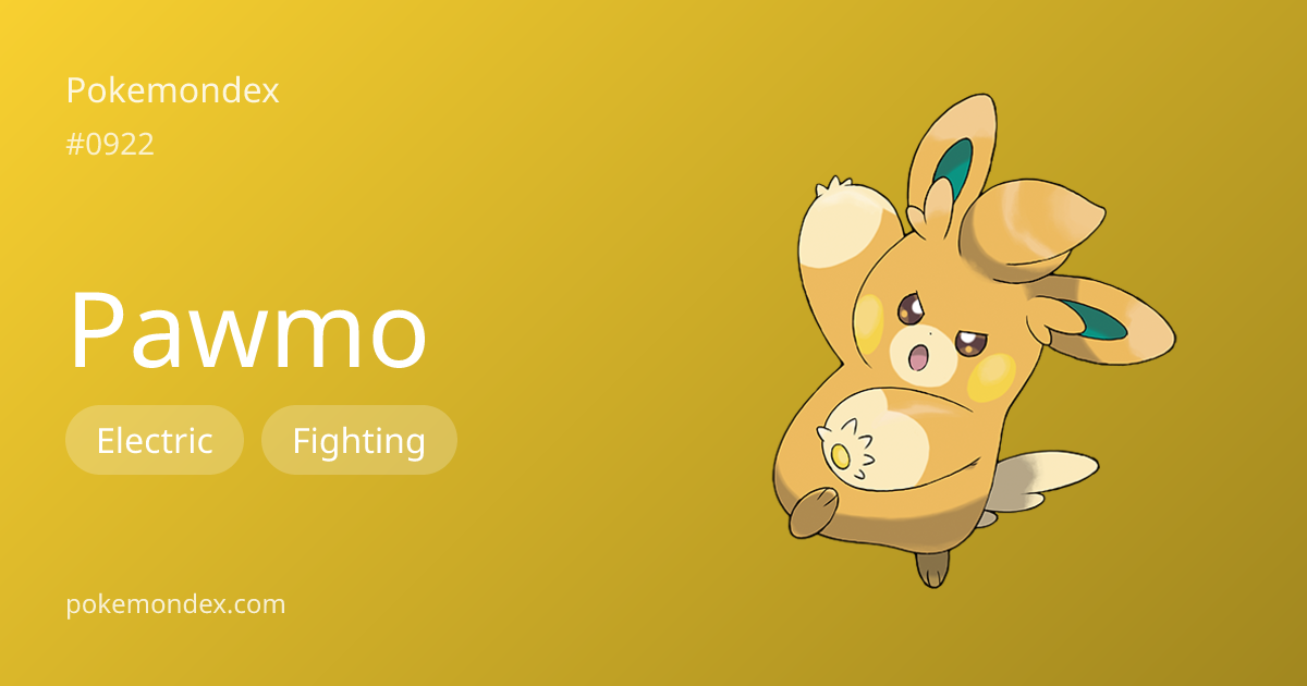Pawmo Pokédex: stats, moves, evolution & locations | Pokemondex