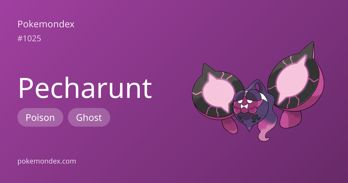 Pecharunt Pokédex: stats, moves, evolution & locations | Pokemondex