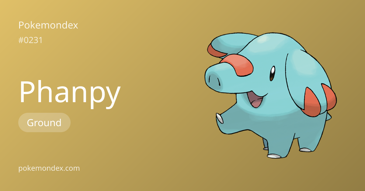 Phanpy Pokédex: stats, moves, evolution & locations | Pokemondex