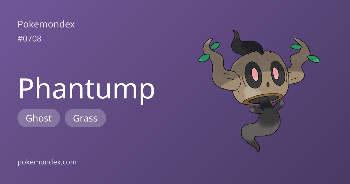 Phantump Pokédex: stats, moves, evolution & locations | Pokemondex