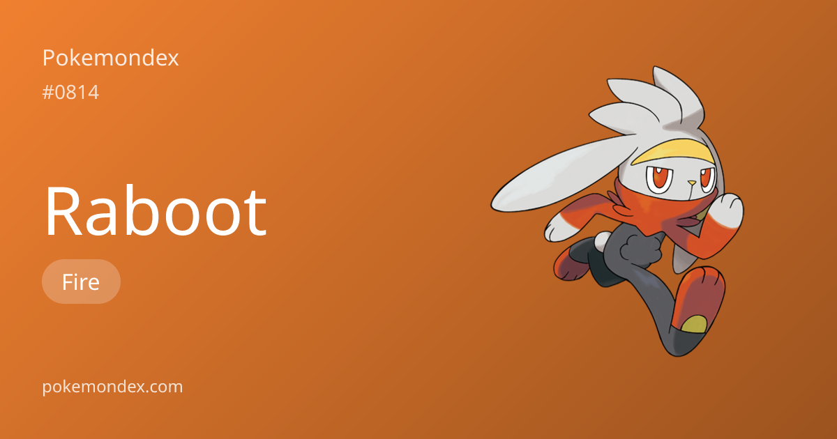 Raboot Pokédex: stats, moves, evolution & locations | Pokemondex