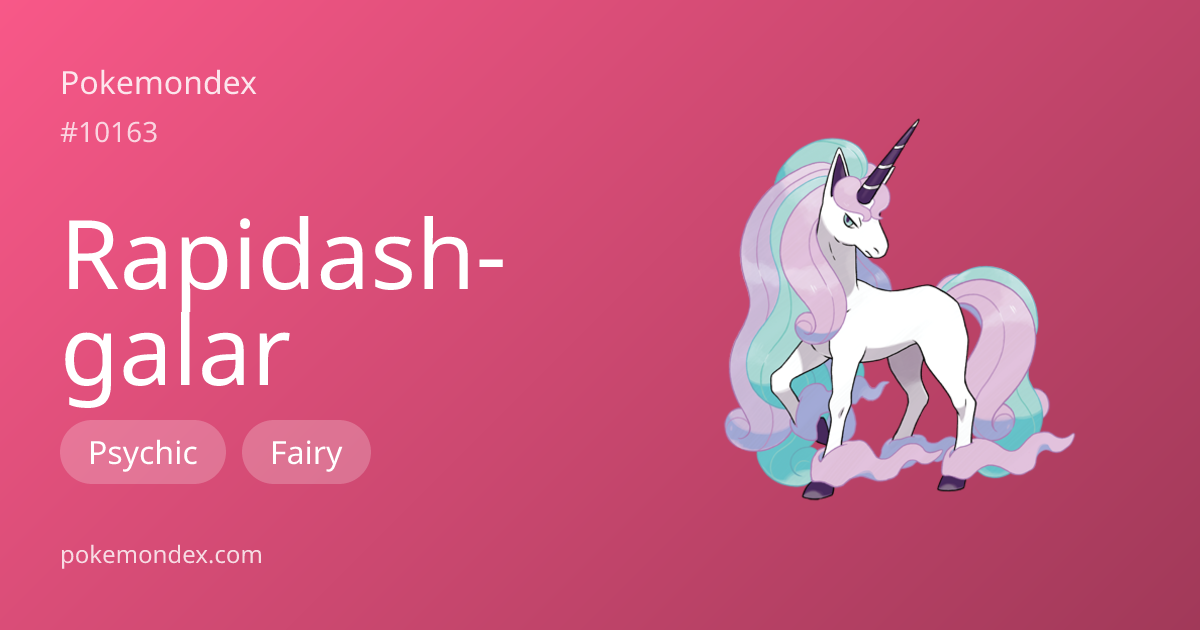 Rapidash-galar Pokédex: stats, moves, evolution & locations | Pokemondex