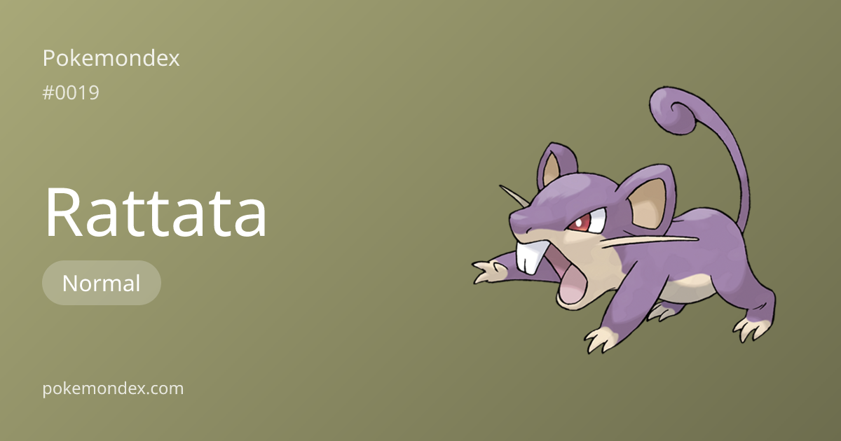 Rattata Pokédex: stats, moves, evolution & locations | Pokemondex