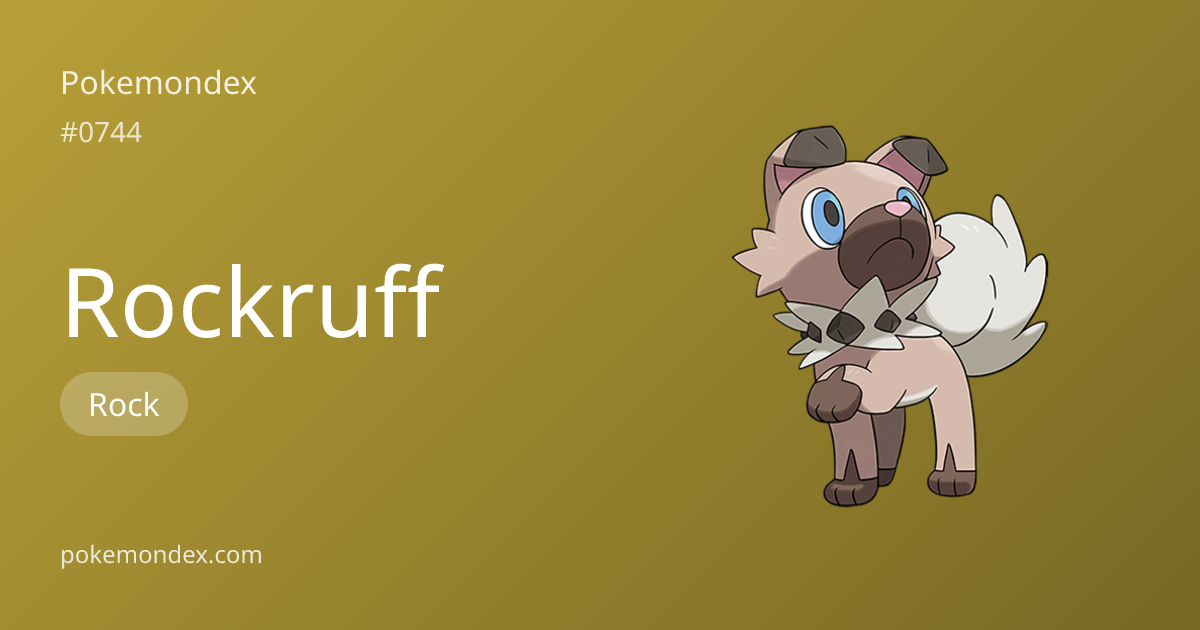 Rockruff Pokédex: stats, moves, evolution & locations | Pokemondex