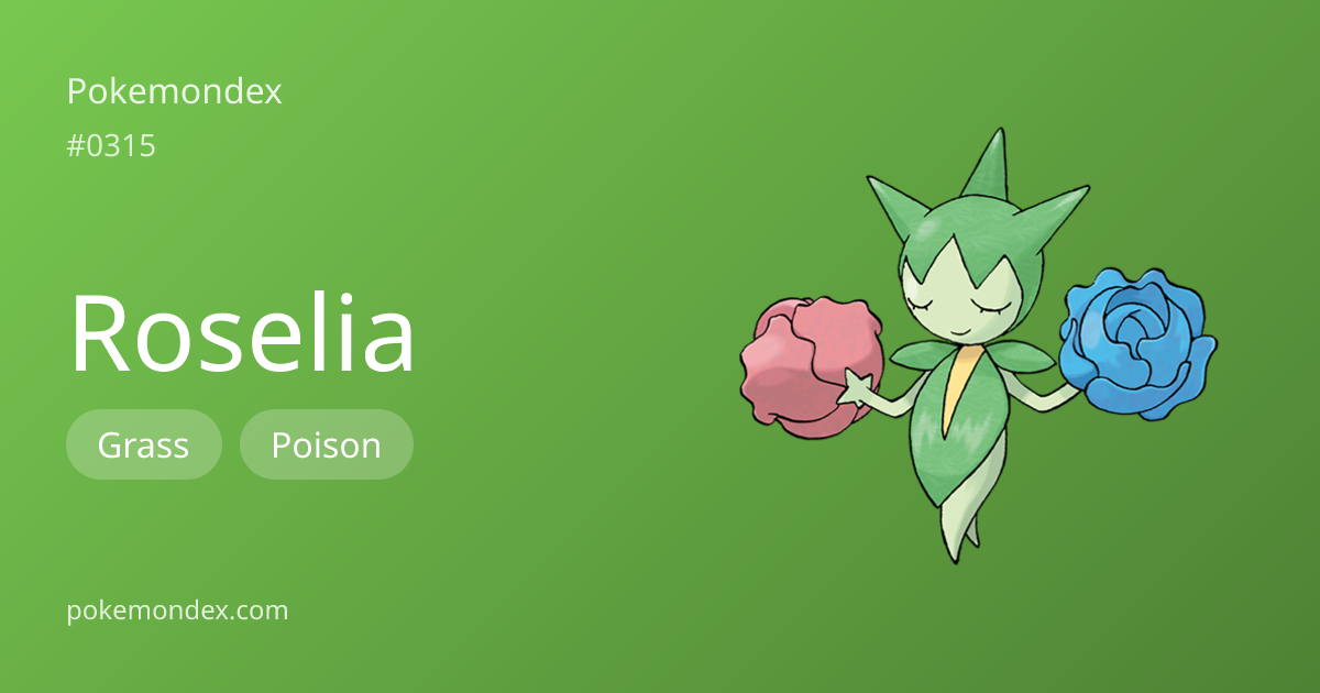 Roselia Pokédex: stats, moves, evolution & locations | Pokemondex