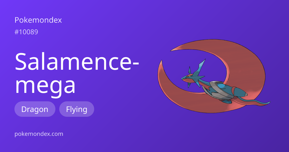 Salamence-mega Pokédex: stats, moves, evolution & locations | Pokemondex